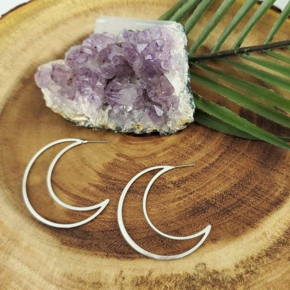 Urban Outfitters | Jewelry | Festival Crescent Moon Boho Indie Hoop ...